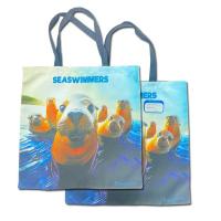 China Custom RPET Recycled Cotton Tote Bags - 15x16 Inch Eco-Friendly Shopping Bags with Full-Color Printing for sale