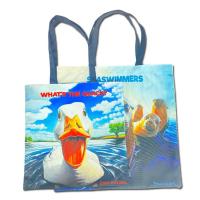 China Custom RPET Recycled Cotton Tote Bags - 15x16 Inch Eco-Friendly Shopping Bags with Full-Color Printing for sale