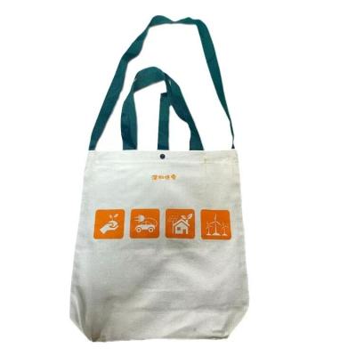 China RPET Recycled Cotton Tote Bag with Internal Zippered Pocket - Customizable Eco-Friendly Shopping Bag for sale