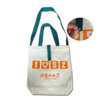 China RPET Recycled Cotton Tote Bag with Internal Zippered Pocket - Customizable Eco-Friendly Shopping Bag for sale