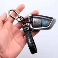 China Custom Auto Keychains 8-10cm with Metal Clasp & Leather Strap - Branding & Promotional Accessories for sale