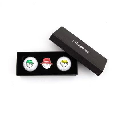 China Customizable Golf Ball Sets with Full Pattern & Color Personalization - Premium Quality in Elegant Black Packaging for sale