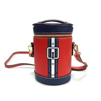 China GRS Recycled Leather Bag with Customization Options - Cylindrical Design, Adjustable Strap, Eco-Friendly Material for sale