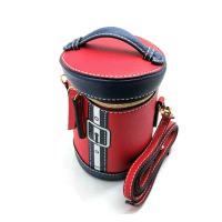 China GRS Recycled Leather Bag with Customization Options - Cylindrical Design, Adjustable Strap, Eco-Friendly Material for sale