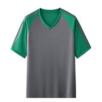 China GRS Certified Color-Block Sports Tees Custom Logo Eco-Friendly 100% Recycled Fiber for sale