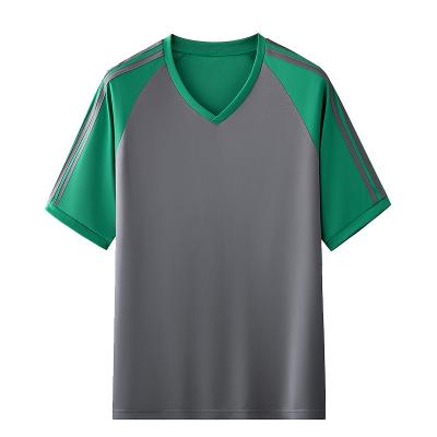 China GRS Certified Color-Block Sports Tees Custom Logo Eco-Friendly 100% Recycled Fiber for sale