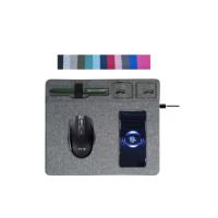 China GRS Certified RPET Wireless Charging Mouse Pad for sale