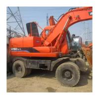 China Used Doosan DH150W-7 Wheel Excavators with Original Hydraulic Pump 15 Ton Earth Digger for sale