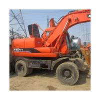 China DB58TIS Engine Second Hand Doosan DH150W-7 Wheel Excavator 15ton Digger Made in Korea for sale