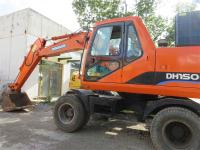 China Sale 15 Ton Doosan DH150w-7 Used Wheel Excavator with Original Hydraulic Cylinder for sale