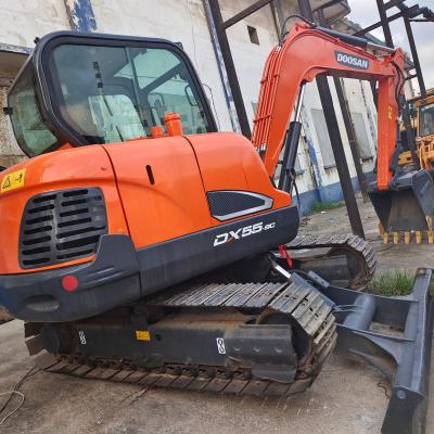 China Used Doosan Dx55-9c Mini Excavator 1200 Working Hours and 0.21 Bucket Capacity 5.5ton for sale
