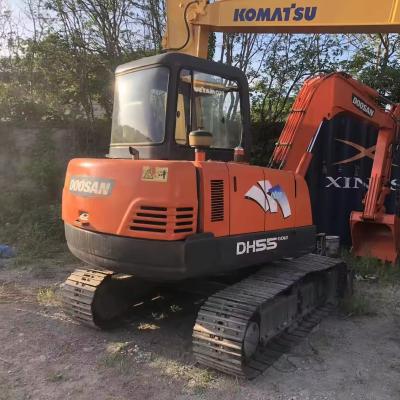 China Used Doosan Dx55 Mini Excavator 5 Ton with 4TNV94L Engine and ORIGINAL Hydraulic Pump for sale
