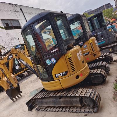 China 1200 Working Hours Used 303Cr Excavators CAT 303.5E Mini Excavators 3.5Ton with Attachments for sale