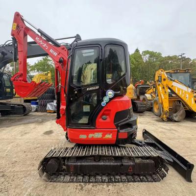 China 3.5 Ton KUBOTA U-35 Used Mini Hydraulic Excavator with D1703-E4 Engine and 0.2 Bucket Capacity for sale