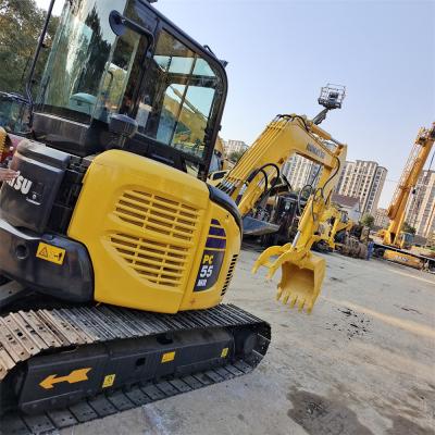 China Used 5.5TONS Excavator Sale Second Hand PC55 Komatsu Earth Mini Excavator with 28.5KW for sale