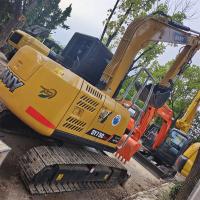 China 2022 Sany SY75C Excavator 7 Ton with ORIGINAL Hydraulic Pump Used Mini Crawler Digger for sale
