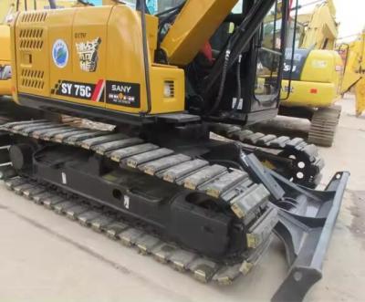 China 7500KGS Operating Weight Used SANY SY75C Pro Excavator with ISUZU AU-4LE2X Engine for sale