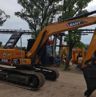 China Original Hydraulic Valve and ISUZU Hydraulic Cylinder Used Sany SY135C Track Excavator for sale