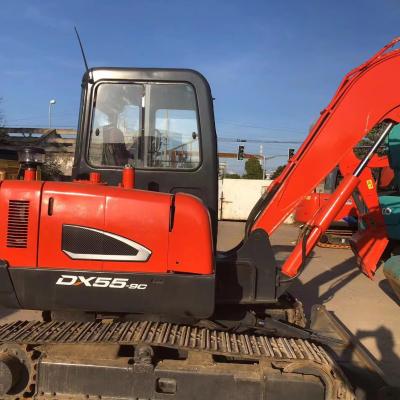 China Doosan Dx55 5 Ton Mini Excavator Used with 1200 Working Hours and 0.21 Bucket Capacity for sale