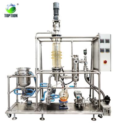 China Chemical Wiped Film Evaporator TOPTION Essential Oil Distiller for sale