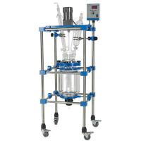 China 10L 20L 50L Jacketed Glass Reactor Glass & Stainless Steel Reactor for sale