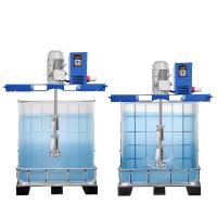 China IBC Ton Barrel Electric Mixing Machine Adjustable Speed IBC Mixer Agitator For Liquid for sale