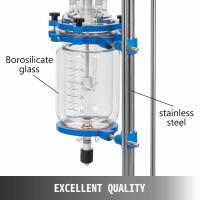 China 5L Laboratory Glass Reactor, Jacketed Glass Reactor for sale