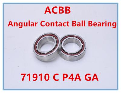China 71910 C P4A GA Angular Contact Ball Bearing for sale