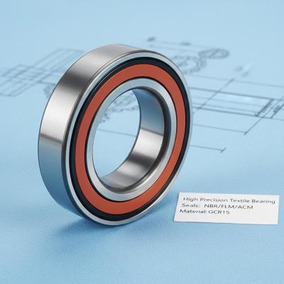 China High Precision Textile Bearing with NBR/FKM/ACM Rubber Seals and Chrome Steel GCr15 for Transmission Instruments for sale