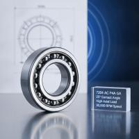 China 7204 AC P4A GA Angular Contact Ball Bearing with 25° Contact Angle for High Axial Load and 30,000 RPM Speed for sale