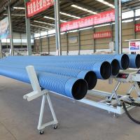 China Water Cooling DWC Pipes Molding Machine Corrugated HDPE PP PE Plastic Pipe Extruder 36:1 L/D for sale