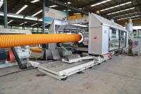 China PP PE PVC Corrugated Pipe Extruder HDPE Sewage Pipe Plastic Forming Machine for sale