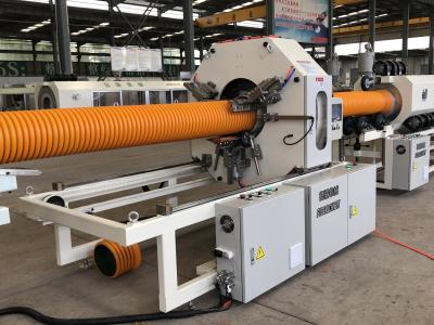 China Horizontal Single Screw DWC Pipe Production Line for HDPE PP PVC Drain Pipe DN100-OD315 310kW for sale