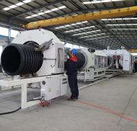 China Single Screw Plastic Pipe Extrusion Line Corrugated Drainage Pipe Making Machine for sale