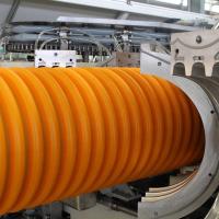 China Large Ratio Screw HDPE PE PP Corrugated Pipe Production Line DWC Tube Extrusion Machine 36:1 L/D for sale