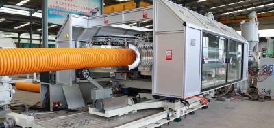 China Single Screw PP PE PVC Corrugated Pipe Extruder HDPE Sewage Pipe Extrusion Line SL300 for sale