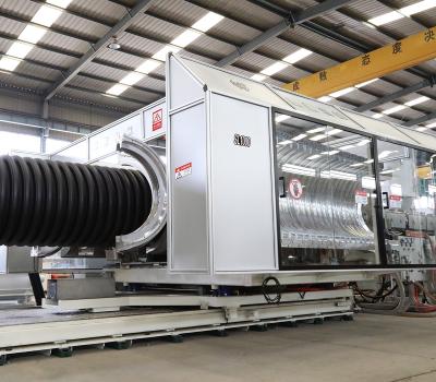 China DWC Pipe Manufacturing Machine Big Corrugator OD1200 High Performance Extrusion Line for sale