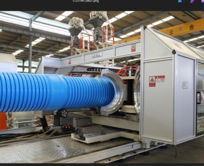China Closed Loop Water Cooling Corrugated Pipe Machine Double Wall Drain Pipe Making Machine DN100-OD630 for sale