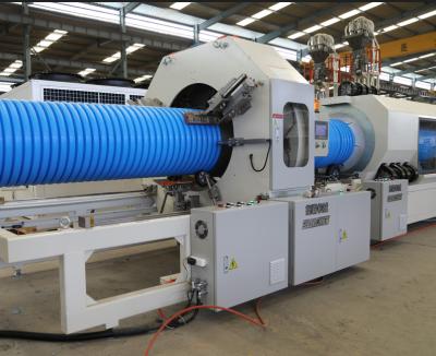 China PLC Control Fully Automatic PP PE Plastic Corrugated Pipe Equipment 36:1 L/D Extruder for sale