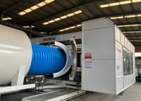 China HDPE PP Corrugated Tube Extrusion Line OD1200 to OD2000mm Large Sizes PLC Control for sale