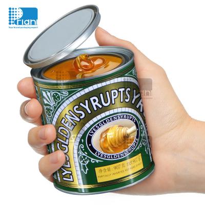 China Round Easy Open Tin Can 170ml-3000ml Capacity with 0.15-0.30mm Tinplate for Airtight Food Packaging for sale