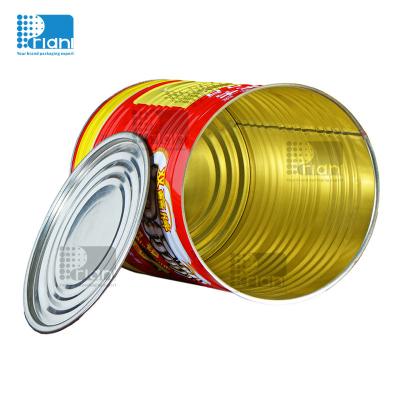 China Custom Metal Food Tin Cans 170ml-3000ml Capacity with Easy Open Lids for Seafood and Vegetable Packaging for sale