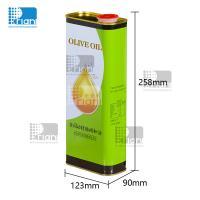 China Custom Printed 3L Olive Oil Tin Can - Cylindrical Food Packaging with 0.23mm Tinplate and 1-20L Capacity Options for sale
