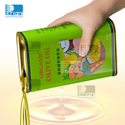 China Custom Olive Oil Tin Containers 100ml-20L with 0.23mm Tinplate and ISO9001 Certification for sale