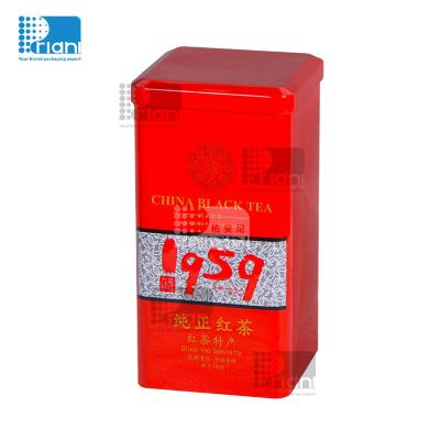 China Food Grade Tea Tin Cans 170ml-3000ml Airtight Rectangular Tinplate Packaging with Custom Printing for sale
