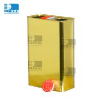 China 1 Gallon Rectangular Metal Paint Cans with Pressure Screw Cap - Custom Tinplate Containers for Industrial Coatings for sale
