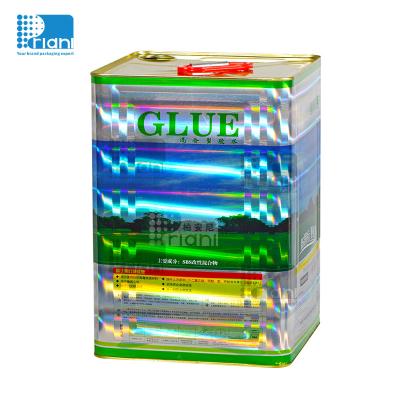 China 15-20L Square Olive Oil Tin Cans with Pouring Spouts - 0.23-0.28mm Food Grade Tinplate Packaging for sale
