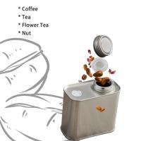 China Sealed Airtight Coffee Bean Canister 250g-500g Metal Tin with Ventilation System and Screw Top Lid for sale