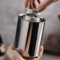 China Custom Printed Coffee Tin Box with Screw-On Lid & Exhaust Valves - 250g/500g Capacity Tinplate Container for sale