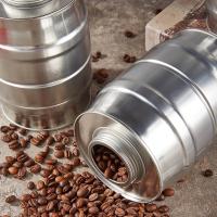 China Custom Cylindrical Coffee Tin Cans 250g/500g with Degassing Valve and Screw-On Lid for sale